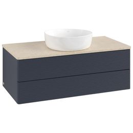 Villeroy & Boch Villeroy und Boch Antao Waschtisch-Unterschrank K20113HG 100x36x50cm, Waschbeckenplattenfarbe botticino, midnight blue matt lacquer