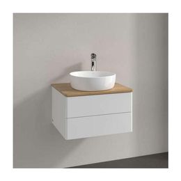 Villeroy & Boch Villeroy und Boch Antao Waschtisch-Unterschrank K18011GF 60x36x50cm, Waschbeckenplattenfarbe honey oak, glossy white lacquer