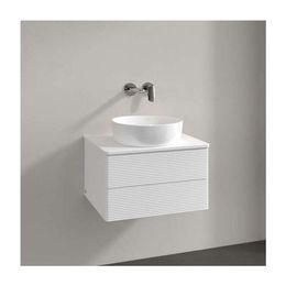 Villeroy & Boch Villeroy und Boch Antao Waschtisch-Unterschrank K18150MT 60x36x50cm, Hahnloch, Waschbeckenplattenfarbe Lack, white matt lacquer