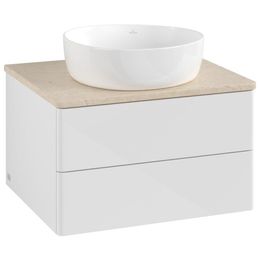Villeroy & Boch Villeroy und Boch Antao Waschtisch-Unterschrank K18013GF 60x36x50cm, Waschbeckenplattenfarbe botticino, glossy white lacquer