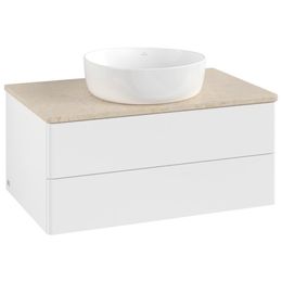 Villeroy & Boch Villeroy und Boch Antao Waschtisch-Unterschrank K19013MT 80x36x50cm, Waschbeckenplattenfarbe botticino, white matt lacquer