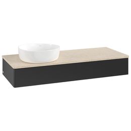Villeroy & Boch Villeroy und Boch Antao Waschtisch-Unterschrank K11013PD 120x19x50cm, Waschbeckenplattenfarbe botticino, black matt lacquer