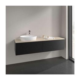 Villeroy & Boch Villeroy und Boch Antao Waschtisch-Unterschrank K37113PD 160x36x50cm, Waschbeckenplattenfarbe botticino, black matt lacquer