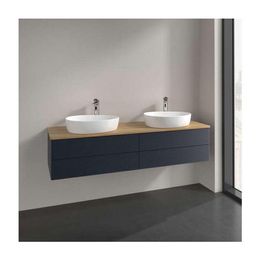 Villeroy & Boch Villeroy und Boch Antao Waschtisch-Unterschrank K28111HG 160x36x50cm, Waschbeckenplattenfarbe honey oak, midnight blue matt lacquer