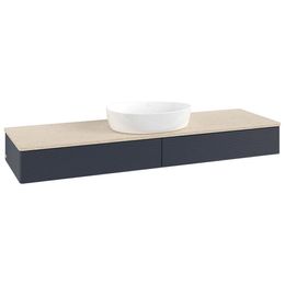 Villeroy & Boch Villeroy und Boch Antao Waschtisch-Unterschrank K14113HG 160x19x50cm, Waschbeckenplattenfarbe botticino, midnight blue matt lacquer