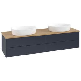 Villeroy & Boch Villeroy und Boch Antao Waschtisch-Unterschrank K28011HG 160x36x50cm, Waschbeckenplattenfarbe honey oak, midnight blue matt lacquer
