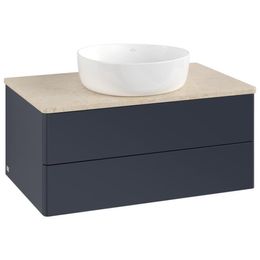 Villeroy & Boch Villeroy und Boch Antao Waschtisch-Unterschrank K19013HG 80x36x50cm, Waschbeckenplattenfarbe botticino, midnight blue matt lacquer