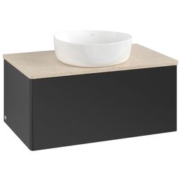 Villeroy & Boch Villeroy und Boch Antao Waschtisch-Unterschrank K30013PD 80x36x50cm, Waschbeckenplattenfarbe botticino, black matt lacquer