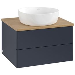 Villeroy & Boch Villeroy und Boch Antao Waschtisch-Unterschrank K18011HG 60x36x50cm, Waschbeckenplattenfarbe honey oak, midnight blue matt lacquer