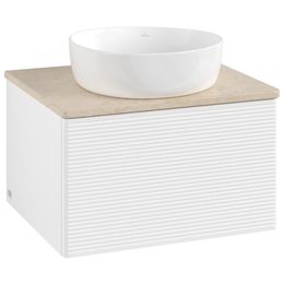 Villeroy & Boch Villeroy und Boch Antao Waschtisch-Unterschrank K29113MT 60x36x50cm, Waschbeckenplattenfarbe botticino, white matt lacquer
