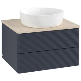 Villeroy & Boch Villeroy und Boch Antao Waschtisch-Unterschrank K18113HG 60x36x50cm, Waschbeckenplattenfarbe botticino, midnight blue matt lacquer