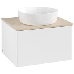 Villeroy & Boch Villeroy und Boch Antao Waschtisch-Unterschrank K29013MT 60x36x50cm, Waschbeckenplattenfarbe botticino, white matt lacquer