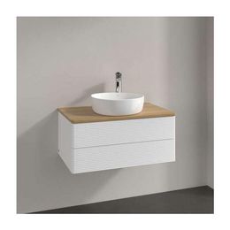 Villeroy & Boch Villeroy und Boch Antao Waschtisch-Unterschrank K19111MT 80x36x50cm, Waschbeckenplattenfarbe honey oak, white matt lacquer