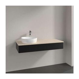 Villeroy & Boch Villeroy und Boch Antao Waschtisch-Unterschrank K11113PD 120x19x50cm, Waschbeckenplattenfarbe botticino, black matt lacquer