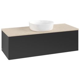 Villeroy & Boch Villeroy und Boch Antao Waschtisch-Unterschrank K32013PD 120x36x50cm, Waschbeckenplattenfarbe botticino, black matt lacquer