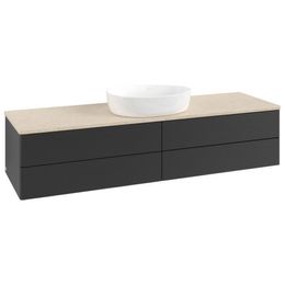 Villeroy & Boch Villeroy und Boch Antao Waschtisch-Unterschrank K25113PD 160x36x50cm, Waschbeckenplattenfarbe botticino, black matt lacquer