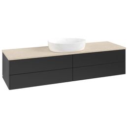 Villeroy & Boch Villeroy und Boch Antao Waschtisch-Unterschrank K25013PD 160x36x50cm, Waschbeckenplattenfarbe botticino, black matt lacquer
