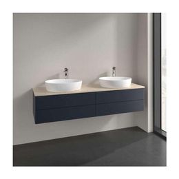 Villeroy & Boch Villeroy und Boch Antao Waschtisch-Unterschrank K28013HG 160x36x50cm, Waschbeckenplattenfarbe botticino, midnight blue matt lacquer