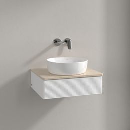 Villeroy & Boch Villeroy und Boch Antao Waschtisch-Unterschrank K07113MT 60x19x50cm, Waschbeckenplattenfarbe botticino, white matt lacquer