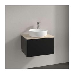 Villeroy & Boch Villeroy und Boch Antao Waschtisch-Unterschrank K29013PD 60x36x50cm, Waschbeckenplattenfarbe botticino, black matt lacquer