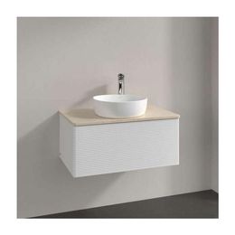 Villeroy & Boch Villeroy und Boch Antao Waschtisch-Unterschrank K30113GF 80x36x50cm, Waschbeckenplattenfarbe botticino, glossy white lacquer