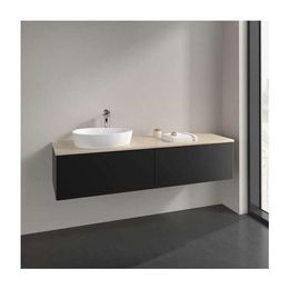 Villeroy & Boch Villeroy und Boch Antao Waschtisch-Unterschrank K37013PD 160x36x50cm, Waschbeckenplattenfarbe botticino, black matt lacquer