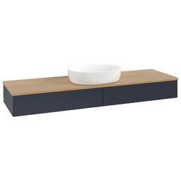 Villeroy & Boch Villeroy und Boch Antao Waschtisch-Unterschrank K14011HG 160x19x50cm, Waschbeckenplattenfarbe honey oak, midnight blue matt lacquer