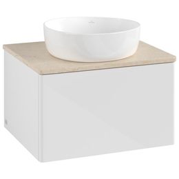 Villeroy & Boch Villeroy und Boch Antao Waschtisch-Unterschrank K29013GF 60x36x50cm, Waschbeckenplattenfarbe botticino, glossy white lacquer
