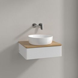 Villeroy & Boch Villeroy und Boch Antao Waschtisch-Unterschrank K07111GF 60x19x50cm, Waschbeckenplattenfarbe honey oak, glossy white lacquer