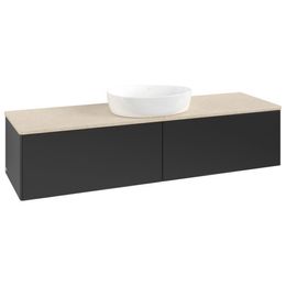 Villeroy & Boch Villeroy und Boch Antao Waschtisch-Unterschrank K36013PD 160x36x50cm, Waschbeckenplattenfarbe botticino, black matt lacquer