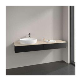 Villeroy & Boch Villeroy und Boch Antao Waschtisch-Unterschrank K15013PD 160x19x50cm, Waschbeckenplattenfarbe botticino, black matt lacquer