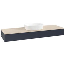 Villeroy & Boch Villeroy und Boch Antao Waschtisch-Unterschrank K14013HG 160x19x50cm, Waschbeckenplattenfarbe botticino, midnight blue matt lacquer