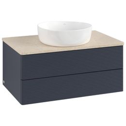 Villeroy & Boch Villeroy und Boch Antao Waschtisch-Unterschrank K19113HG 80x36x50cm, Waschbeckenplattenfarbe botticino, midnight blue matt lacquer