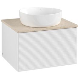 Villeroy & Boch Villeroy und Boch Antao Waschtisch-Unterschrank K29113GF 60x36x50cm, Waschbeckenplattenfarbe botticino, glossy white lacquer