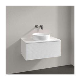 Villeroy & Boch Villeroy und Boch Antao Waschtisch-Unterschrank K30150MT 80x36x50cm, Hahnloch, Waschbeckenplattenfarbe Lack, white matt lacquer