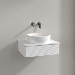 Villeroy & Boch Villeroy und Boch Antao Waschtisch-Unterschrank K07110MT 60x19x50cm, Waschbeckenplattenfarbe Lack, white matt lacquer