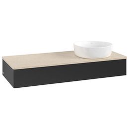 Villeroy & Boch Villeroy und Boch Antao Waschtisch-Unterschrank K12013PD 120x19x50cm, Waschbeckenplattenfarbe botticino, black matt lacquer