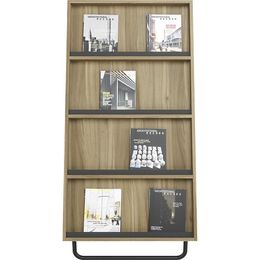 meet Prospektst&auml;nder Modell D, Holz, HxBxT 1460 x 750 x 137 mm, 4 F&auml;cher