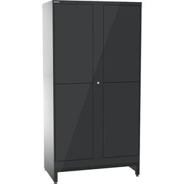 LISTA E-Multicabinet F&auml;cherschrank, Erweiterungsmodul, HxBxT 1970 x 1000 x 580 mm, 2 x 2 F&auml;cher, anthrazitgrau