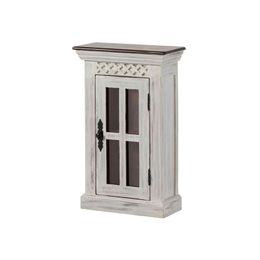 H&auml;ngeschrank Mango / Akazie 44x20x70 wei&szlig; gewachst CASTLE-ANTIK #113