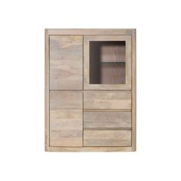 Vitrine Mango 109x40x145 wei&szlig; lackiert TORONTO #309