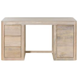 Schreibtisch Mango 150x75x78 wei&szlig; lackiert TORONTO #348