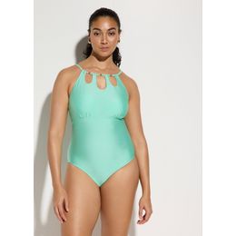bonprix Medium Shape-Badeanzug, gr&uuml;n, Gr.42, Femininer Shape Badeanzug mittlere Formkraft