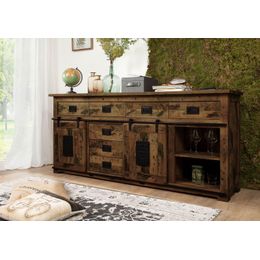 Sideboard Mango 200x45x90 braun lackiert RAILWAY #422