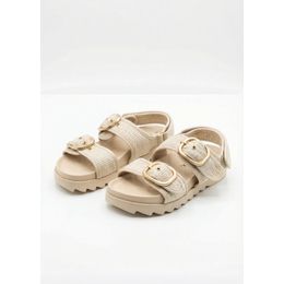 bonprix Plateau-Sandalen in Boucl&eacute;-Optik, beige, Gr.37, Modische Plateau-Sandalen in Boucl&eacute;-Optik
