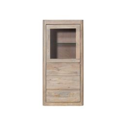 Vitrine Mango 70x40x145 wei&szlig; lackiert TORONTO #308