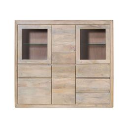 Highboard Mango 166x40x145 wei&szlig; lackiert TORONTO #304