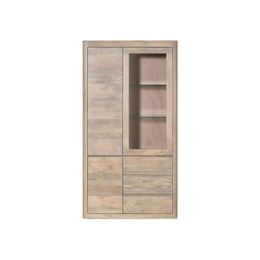 Vitrine Mango 109x40x202 wei&szlig; lackiert TORONTO #311