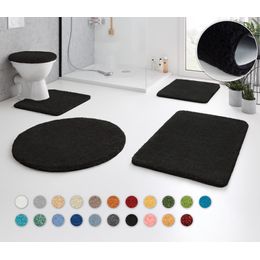 Badematte Kleine Wolke "RELAX", schwarz, H:30mm, Polyacryl, Badematten, Badematte, Badteppich, meliert, rechteckig, rund & als Set erh&auml;ltlich