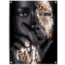 Poster Reinders "Goldene Hand", gold (farbe bild(er): goldfarben), B:60cm H:80cm T:0,1cm, Leinwand, Bilder, Poster